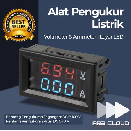 Jual Alat Ukur Listrik DC Monitor Pengukur Arus Tegangan Ampere ...