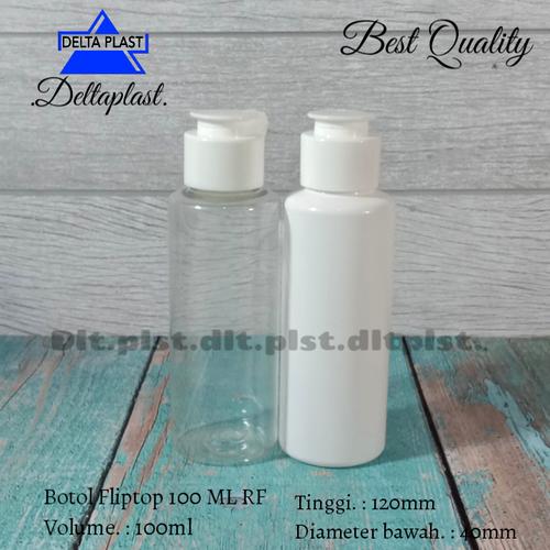 Jual Botol Fliptop 100 ML RF-Fliptop Model Jamur Warna Putih - Putih - Kota Bekasi - DELTA PLAST ...