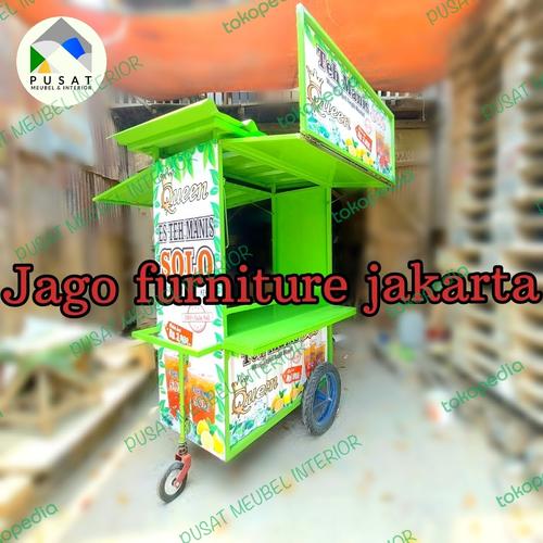 Jual Gerobak makanan/ gerobak minuman/ gerobak es teh manis solo/ booth ...