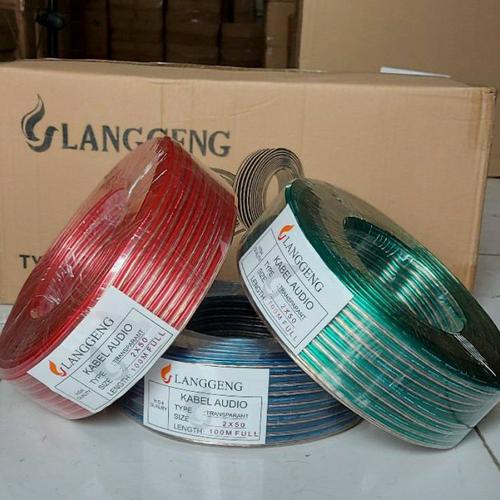 Jual Kabel Listrik Transparan 2x50 100meter kabel audio serabut ...