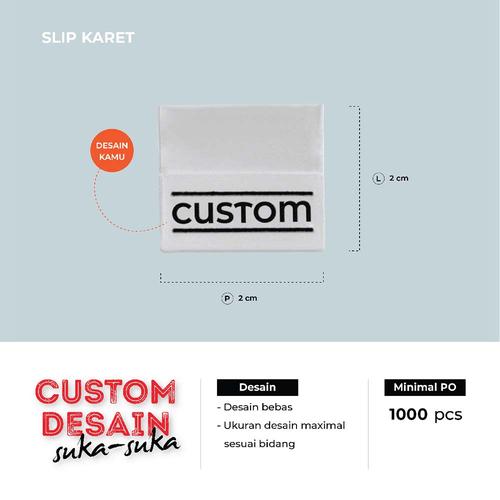 Jual Label Karet Branding Produk Custom Design Nama Logo Merek Gambar ...
