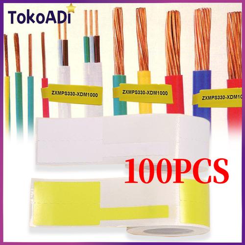 Promo 100PCS Cable Label Sticker Dengan Perekat Sendiri untuk Penanda ...