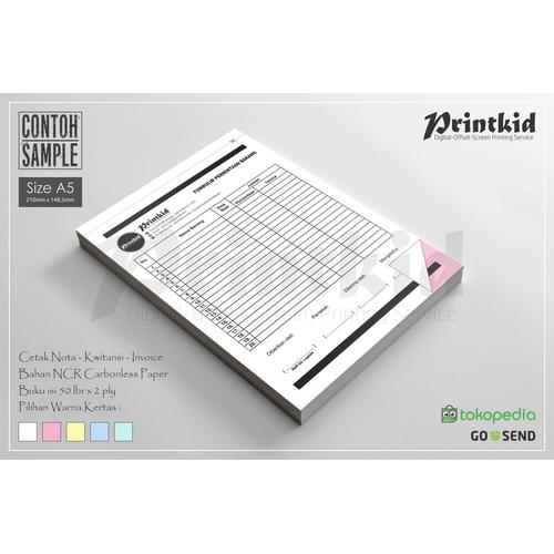 Jual Cetak Nota/Kwitansi ukuran A5 - 2 Ply + Nomorator + Cacah - Kota ...
