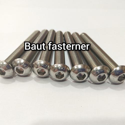 Jual Baut L button stainless m8 x 55 drat 1.25p - baut button m8x55 - Kota Batam - Baut ...