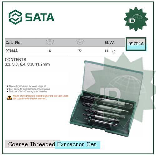 Jual MATA BOR EKSTRATOR 09704A 5PC COARSE THREADED EXTRACTOR SET SATA ...
