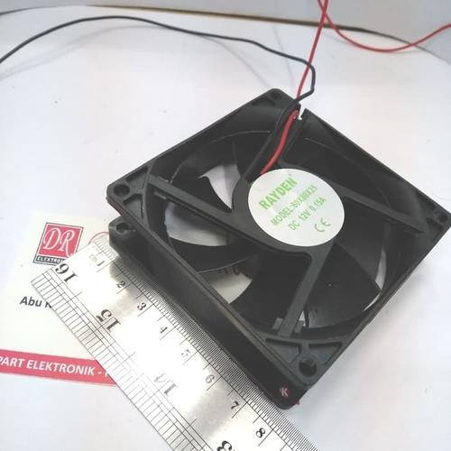 Jual Rayden Cooling Exhaust Fan kipas DC 80x80x25 2,5mm 12v 8cm 12 volt ...