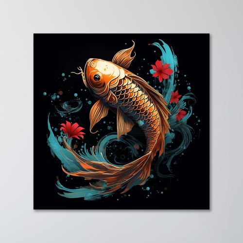 Jual Animal 13 Koi - Square - Digital Painting - Lukisan Digital - Kota ...