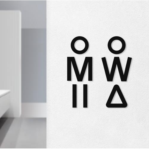 Jual Sign Toilet Akrilik Signage Restroom Icon Sticker Acrylic Label ...