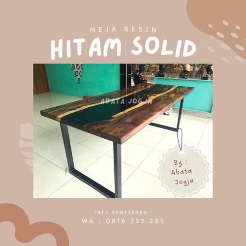 Jual Meja resin meja kantor motif hitam solid ukuran 200 x 90 x 75 cm ...