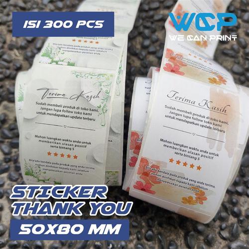 Jual STICKER THANKYOU / THANK YOU STIKER TERIMA KASIH / LABEL ULASAN ...