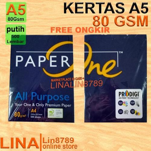 Jual KERTAS | PAPERONE KERTAS HVS A5 80GR | KERTAS A4 BELAH 2 (21 CM X 14,8 - Kota Surabaya ...
