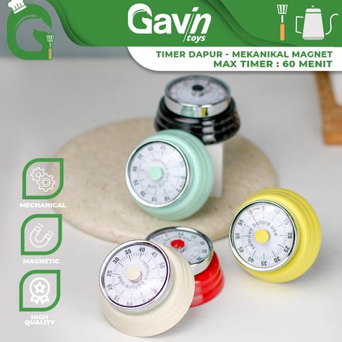 Jual Timer Dapur Magnet - Mechanical Timer Magnetic Merah - Putih ...