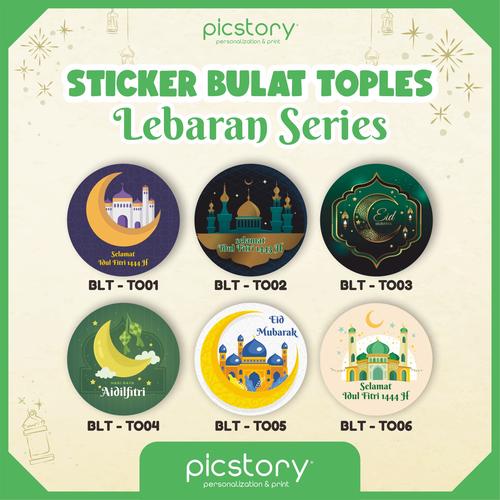 Jual Stiker Bulat Lebaran Idul Fitri/ Sticker Label Toples/ Segel ...