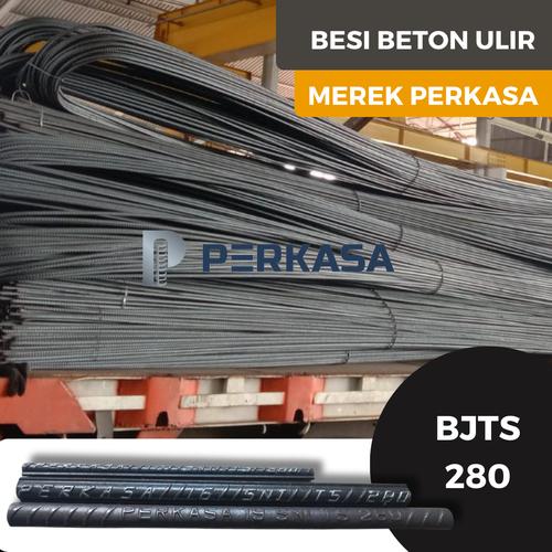 Jual BESI BETON ULIR 10mm 13mm 16mm 19mm x 12 mtr SNI FULL SERTIFIKAT merek PERKASA - ulir 13mm ...