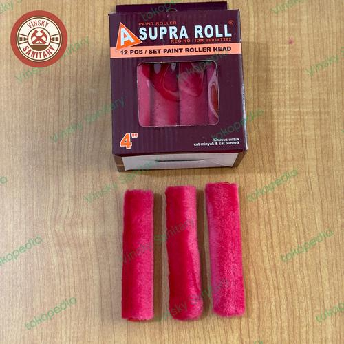 Jual Bulu Kapal Kecil Domba Merah SUPRA 4 INCH / isi refill Kuas rol ...