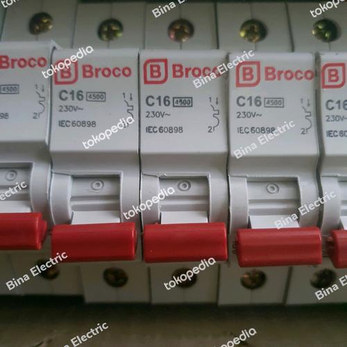 Jual MCB Broco 1P 6A 10A 16A 4.5kA / MCB Broco 1 Phase 6A/10A/16A 4,5kA - 16A - Jakarta Pusat ...