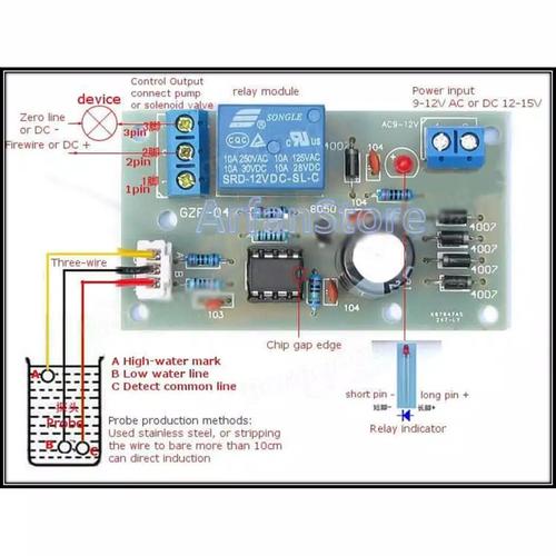 Jual Sensor ketinggian air module otomatis pompa air Liquid Water Level ...