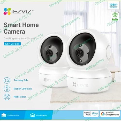 Jual Ezviz C6N 2MP Wireless Ipcam 360° Pan Tilt Zoom 1080P Isi 2 Unit ...