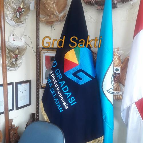 Jual bendera pataka gradasi 2 sisi - full bordir, 90x135 cm - Jakarta ...