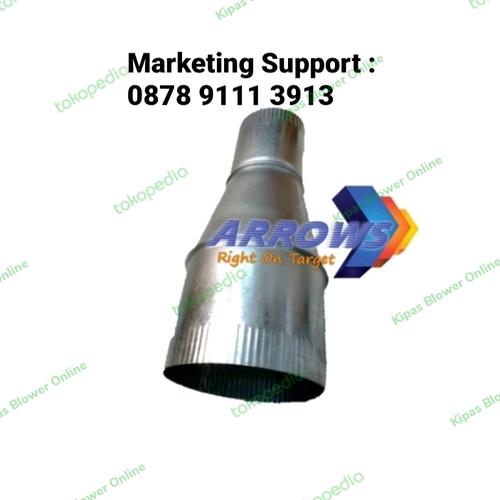Jual Reducer galvanis 4 inch ke 2 inch ducting vlok sok 2 inch ke 4 ...
