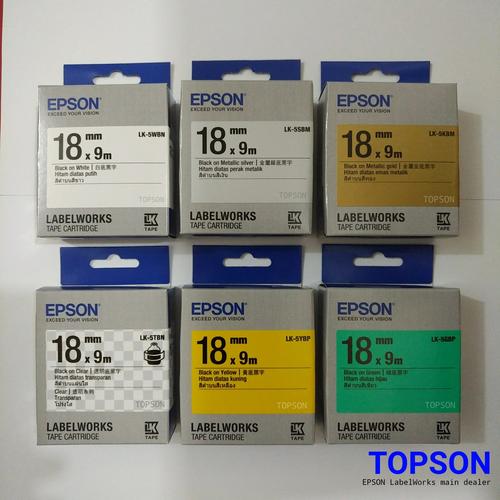 Jual Epson LabelWorks 18mm | 9 meter | Label Tape Cartridge - Jakarta ...