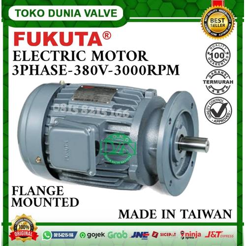 Jual FUKUTA MOTOR AEVF 3HP 2.2KW 3000RPM 3PHASE 100-4 B5 FLANGE -TAIWAN ...
