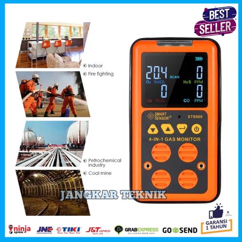 Jual Gas Detector Sertifikat Kalibrasi CO O2 H2S LEL Smart Sensor ...