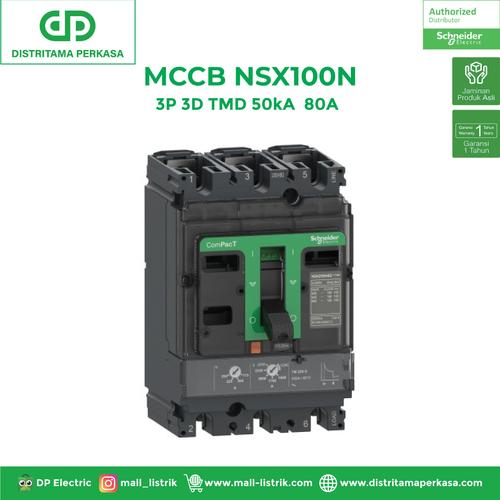 Promo Schneider MCCB NSX100N 3P 3d TMD 50kA 16-100A - C10N3TM0 ...