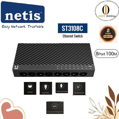 Jual NETIS ST3108C Ethernet Switch 8 Port 100M - Jakarta Pusat - Indo ...