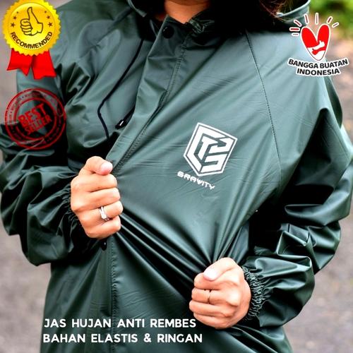 Jual jas hujan pria wanita stelan dewasa gravity mantol mantel pvc karet - Hijau, XXL - Kab ...