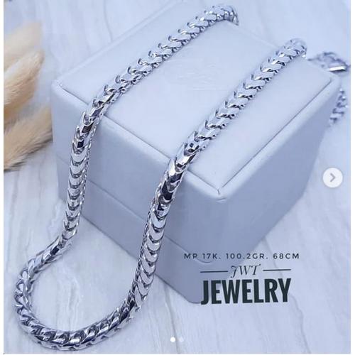 Jual KALUNG EMAS PANJANG PRIA FRANCO 100GRAM MAS PUTIH PADAT ISI KEREN ...
