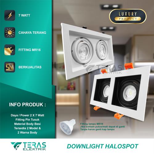 Jual Downlight 2 X 7W halospot lampu sorot inbow tanam plafon 7 Watt ...