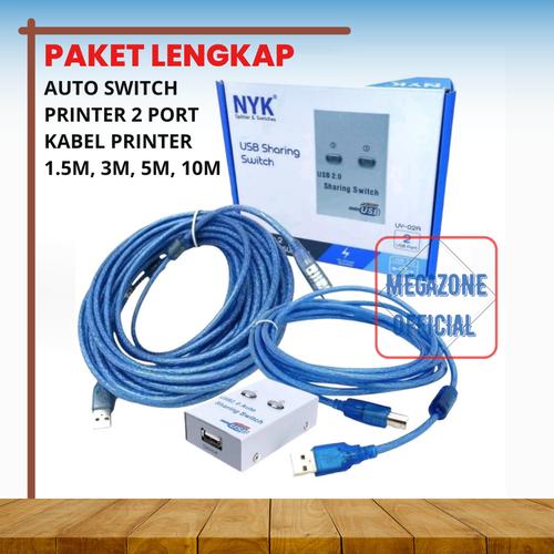 Jual PAKET AUTO SWITCH PRINTER + KABEL PRINTER USB 2.0 - SHARING ...