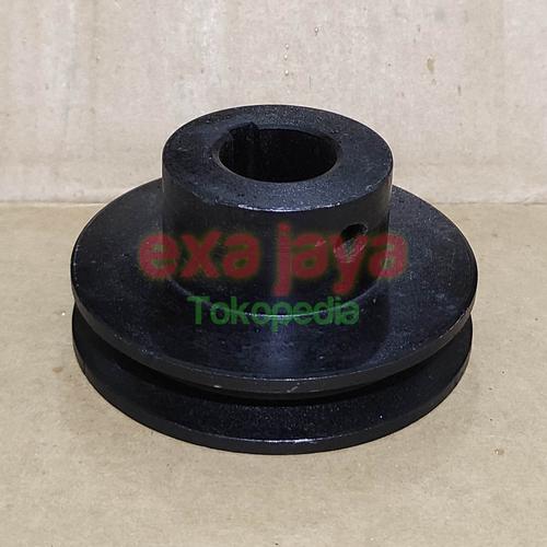 Jual Pulley puli B1 - 3 inch as 16 17 18 19 20 22 24 25 28 30 mm besi ...