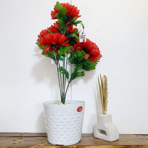 Jual Tanaman Hias Bunga Seruni Merah Plastik Artificial Dekorasi ...
