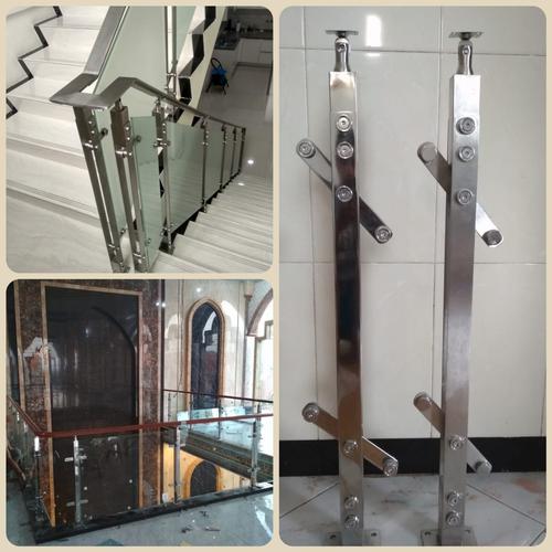 Jual Jual tiang railing tangga stainless double plat Ss 304 / Balkon ...