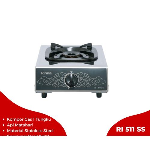 Jual Rinnai RI 511 SS Kompor Gas 1 Tungku Stainless Api Sun Burner - Kota Tangerang - amac ...
