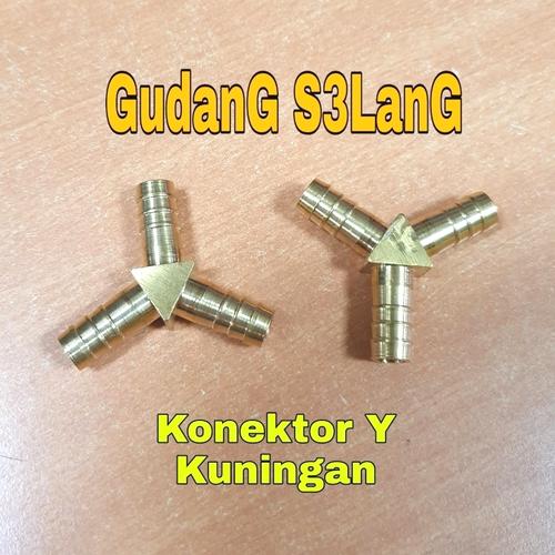 Jual Sambungan Selang Angin 3 Arah 1/2in Konektor Y Kuningan 3Way ...