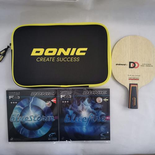 Promo Bat Donic Original True Carbon Pen holder plus karet Donic serang ...