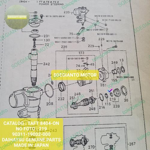 Jual SEAL POWER STEERING 90311-19002-000 ORI DAIHATSU FEROZA TAFT ...
