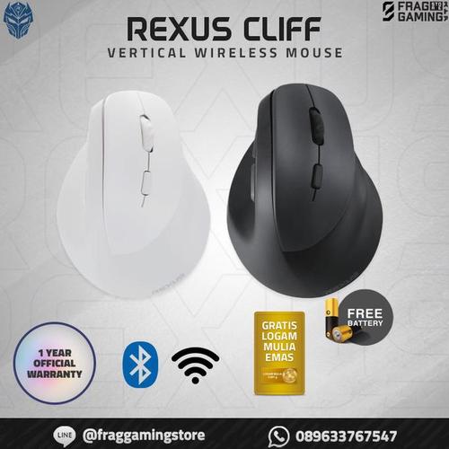 Jual Rexus Clif Mouse Vertical Wireless Rexusclif Cliff Gaming ...