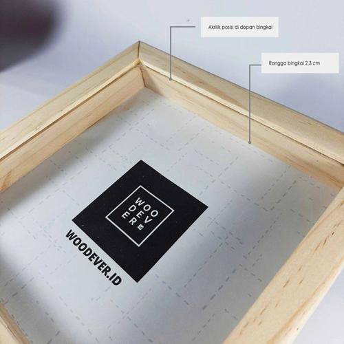 Jual Bingkai 3D 30x30 Kayu Natural - Frame Foto - Double Akrilik - Kota ...
