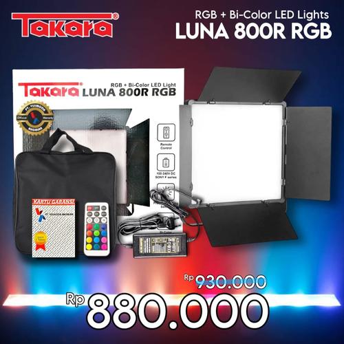 Jual Takara Luna 800R RGB + Bi Colour LED Video Lighting Lampu Studio ...