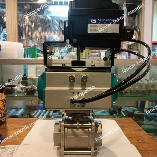 Jual pneumatic actuator ball valve 3pc ukuran 3 inch dan positioner ...