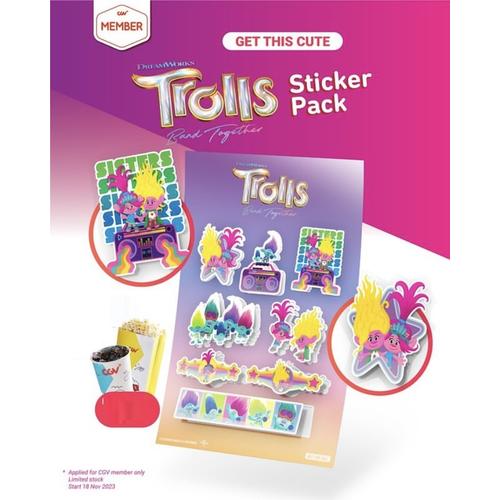 Jual Trolls Band Together x CGV Official Sticker Pack - Kab. Purwakarta ...