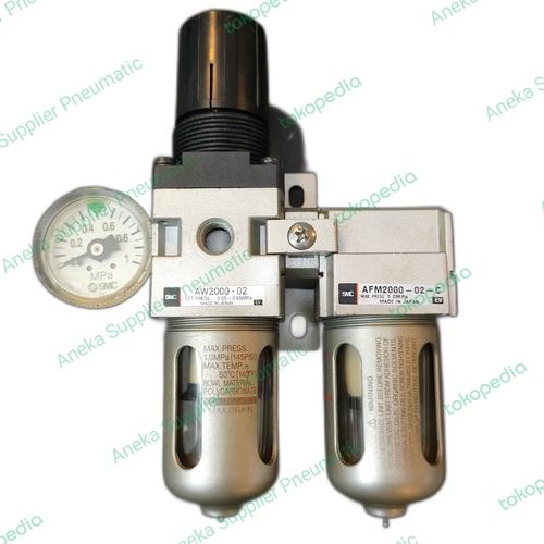 Jual Air Filter Regulator SMC AW 2000+AFM 2000-02 + Gauge - Jakarta ...