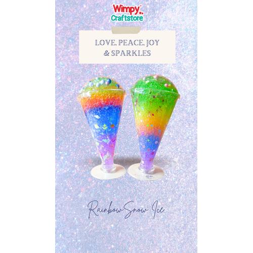 Jual Wimpy Craft KIT Rainbow Snow Ice Art Set Dekorasi Hiasan ASMR DIY ...