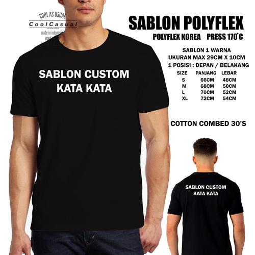 Jual Sablon kaos custom kata kata. Lengan panjang - M - Kota Bandung ...