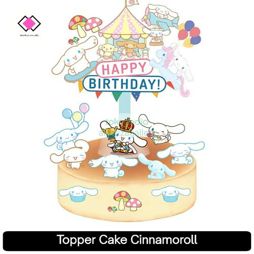 Promo topper cinnamoroll cake biru custom nama - Kab. Bekasi ...