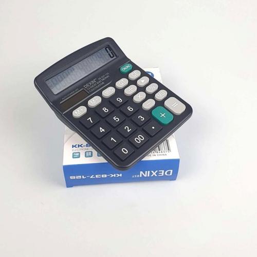 Jual MJ KALKULATOR MEJA LAYAR 12 DIGIT WARNA HITAM SOLAR POWER KK-837 ...